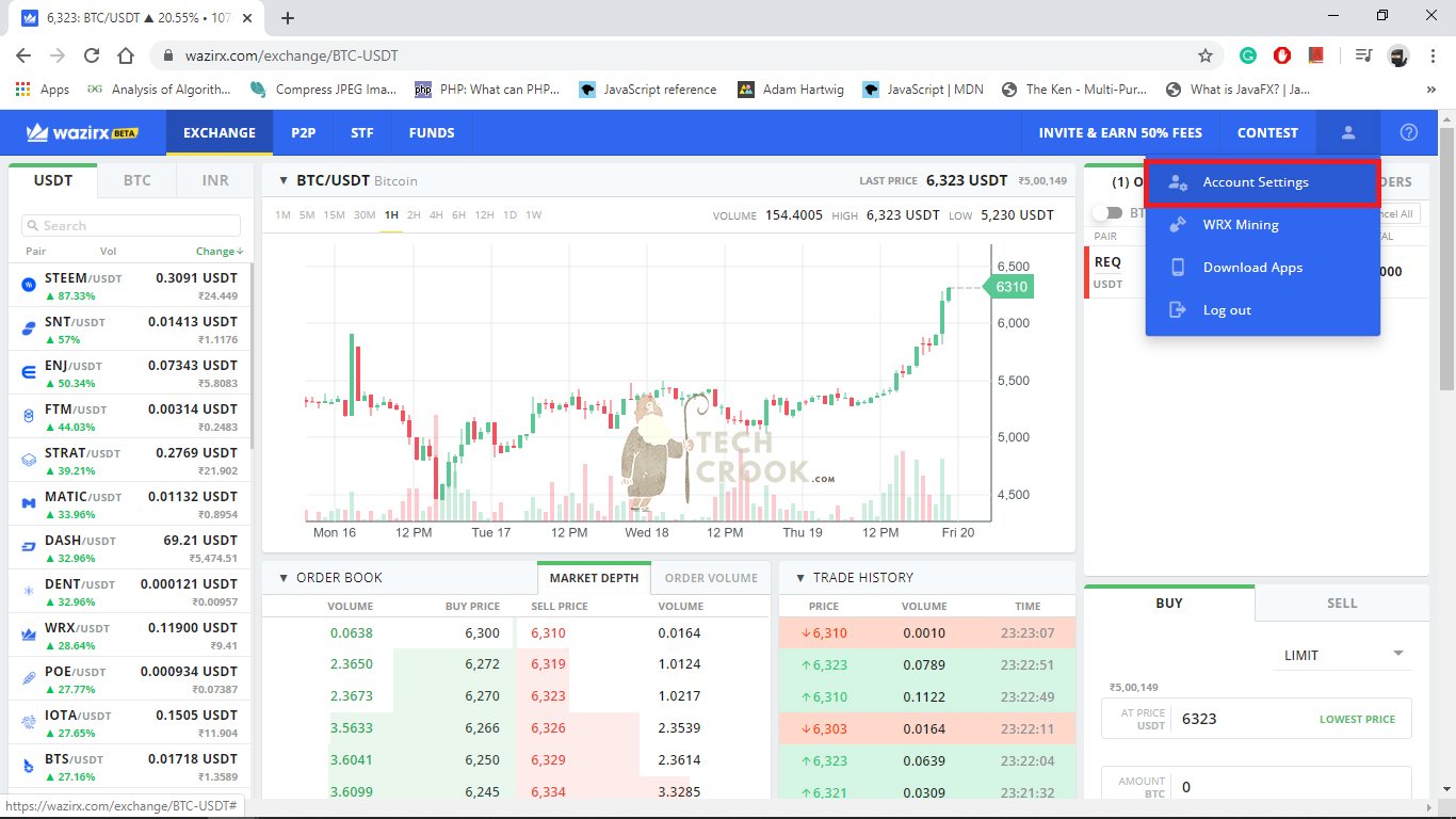 How to use WRX coin to pay trading fees in WazirX - Techcrook - Earn Crypto